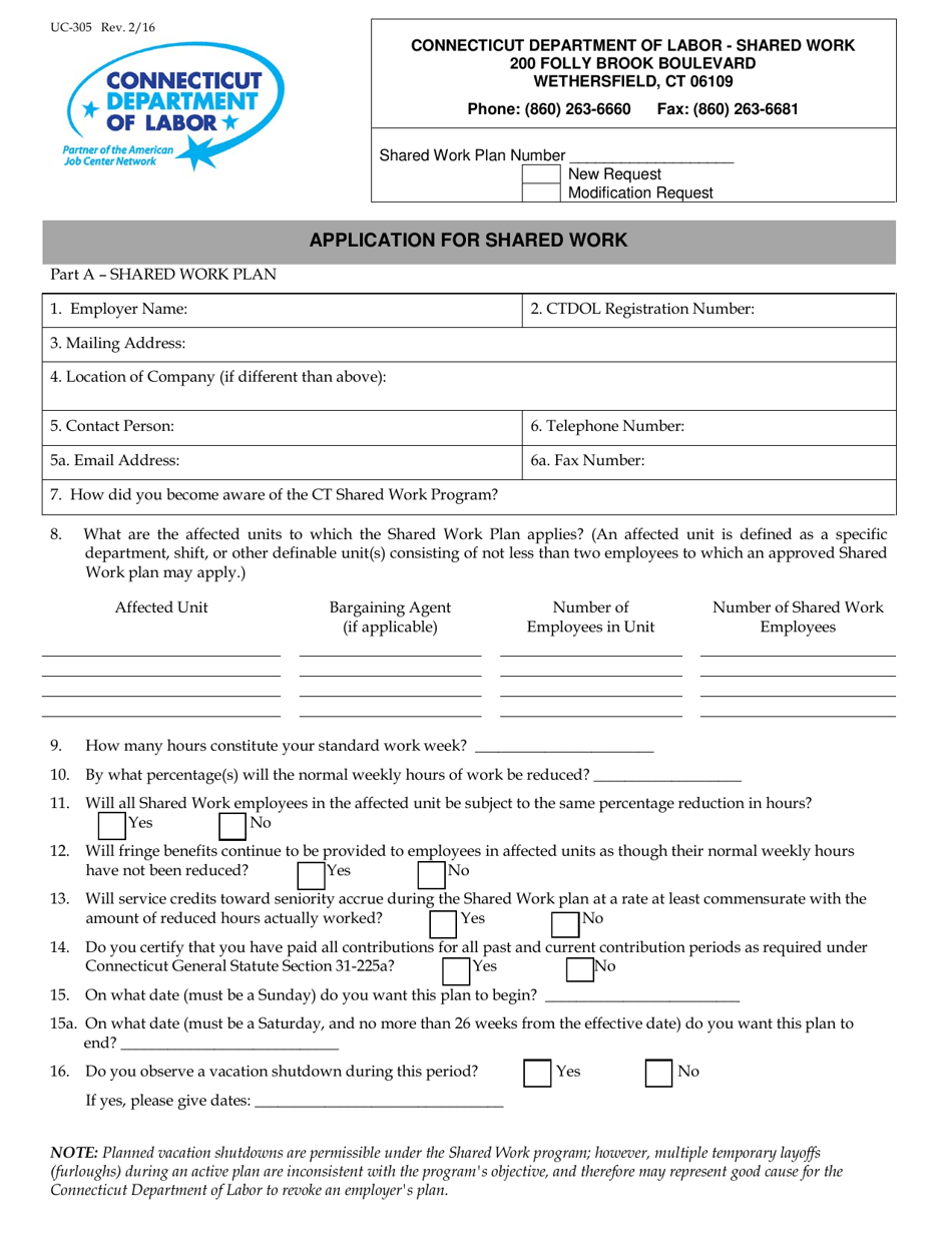 Form UC-305 - Fill Out, Sign Online and Download Fillable PDF ...