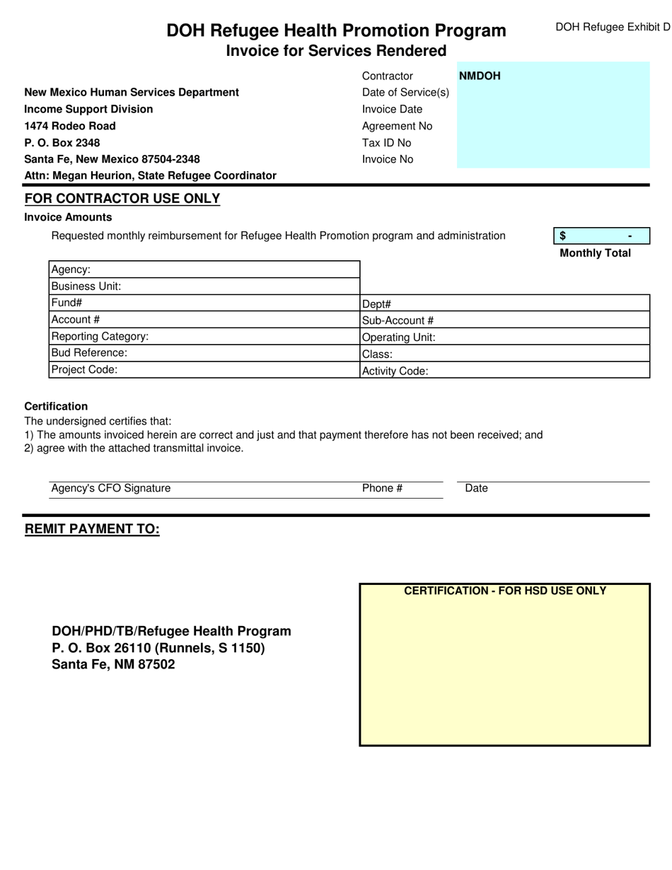 Exhibit D - Fill Out, Sign Online and Download Printable PDF, New ...