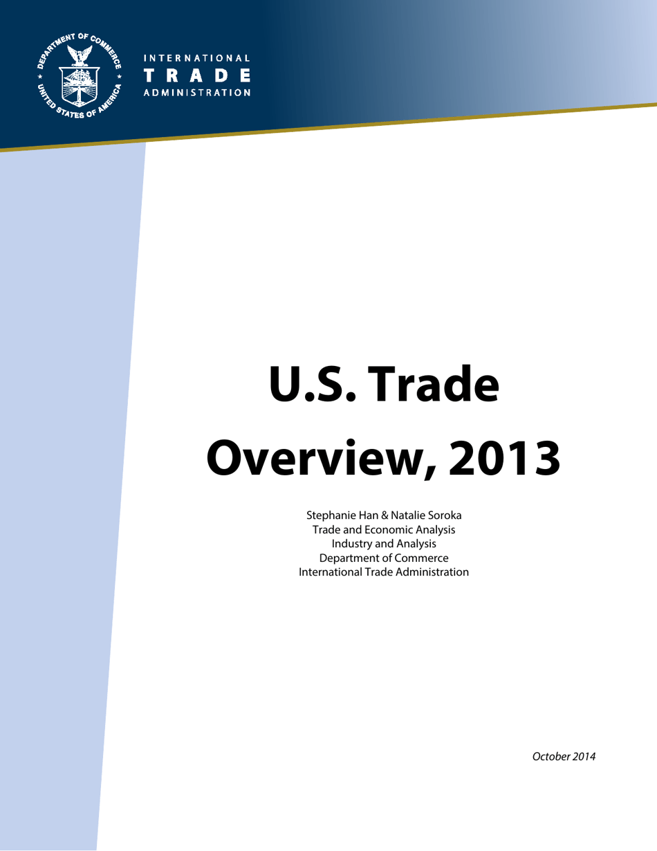 U.S. Trade Overview, 2013 - Fill Out, Sign Online and Download PDF ...