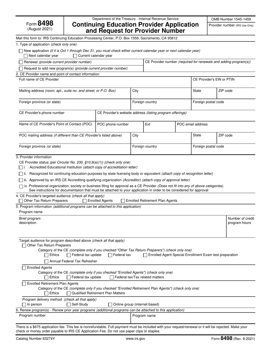 IRS Form 8498 - Fill Out, Sign Online and Download Fillable PDF ...