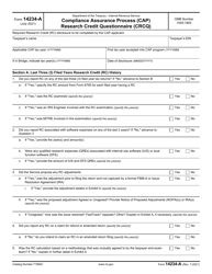 IRS Form 14234-A Download Fillable PDF or Fill Online Compliance ...