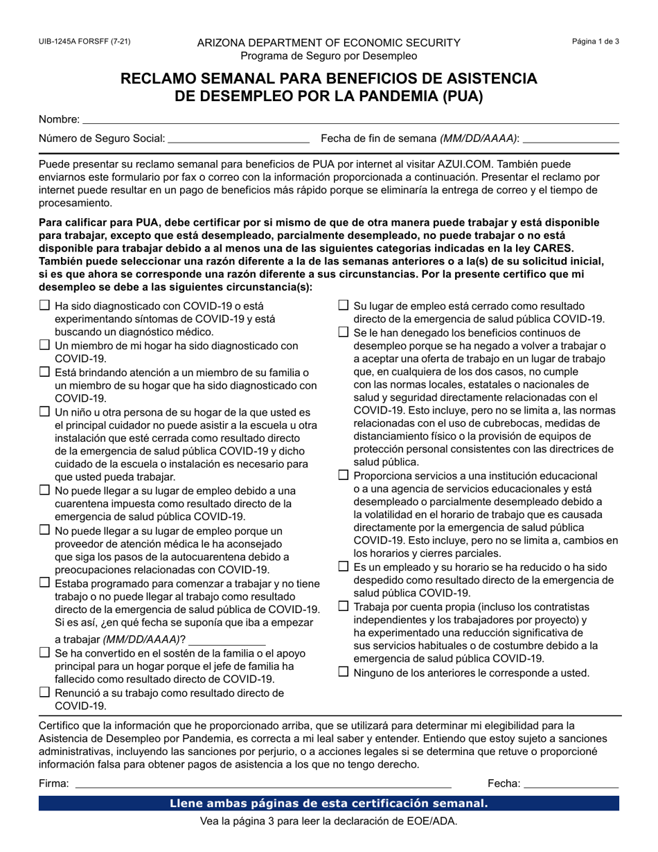 Formulario UIB-1245A-S Download Fillable PDF or Fill Online Reclamo ...