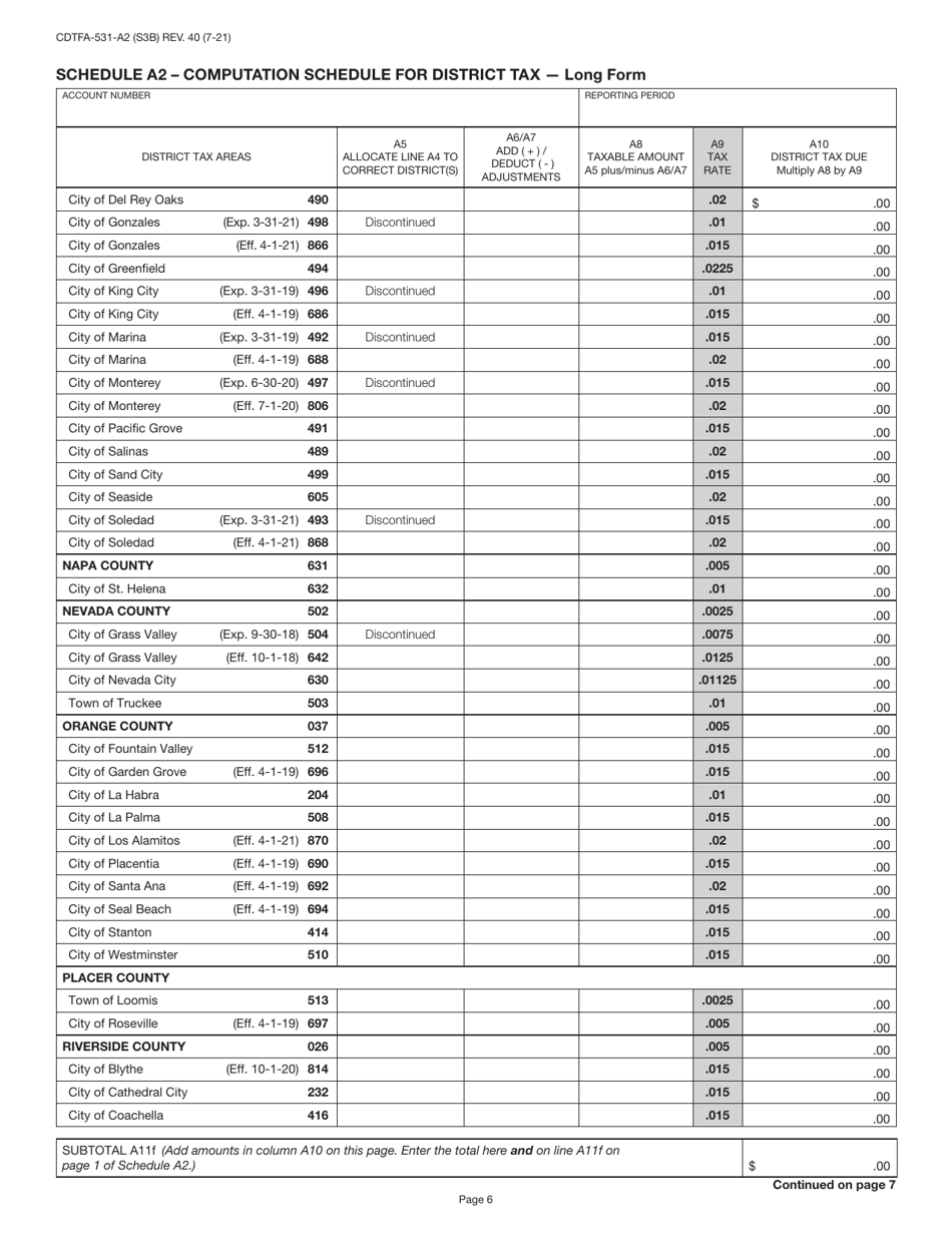 Form CDTFA-401-A Download Fillable PDF or Fill Online State, Local, and ...