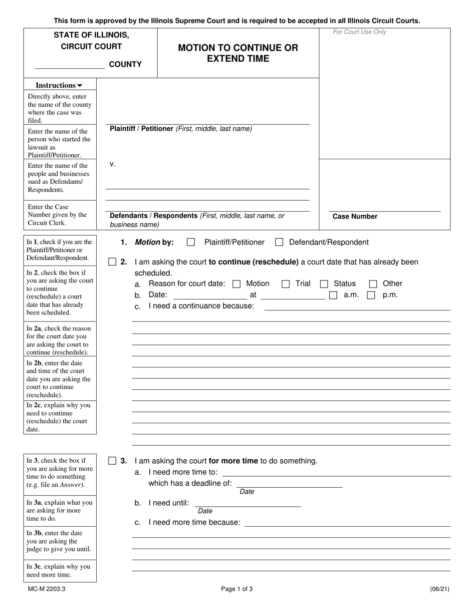 Form MC-M2203.3 - Fill Out, Sign Online and Download Fillable PDF ...