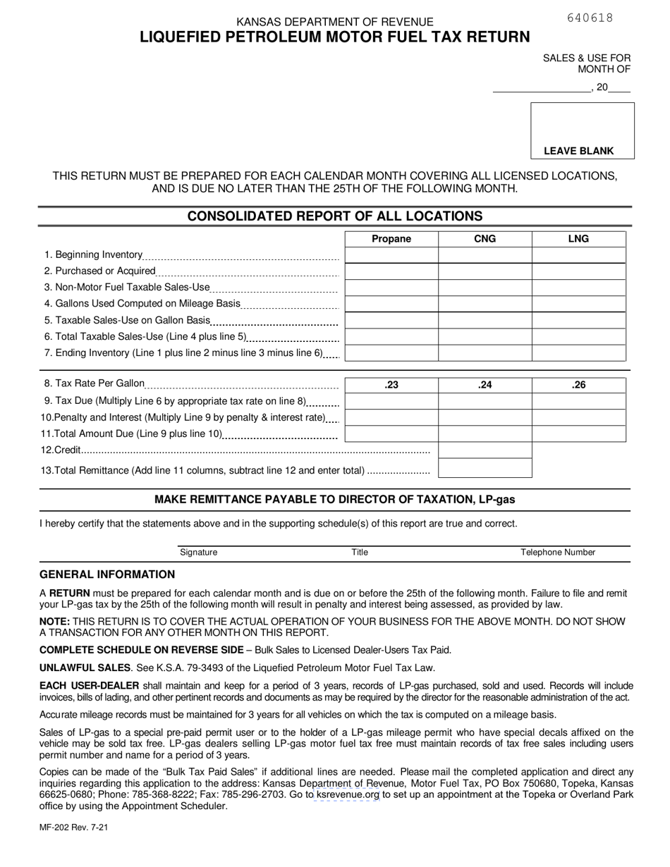 Form MF-202 Download Fillable PDF or Fill Online Liquefied Petroleum ...