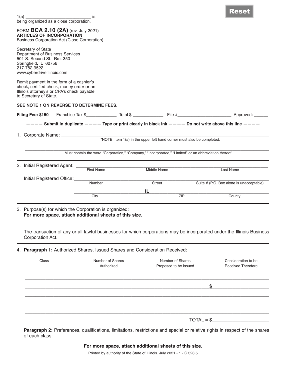 Form BCA2.10 (2A) - Fill Out, Sign Online and Download Fillable PDF ...