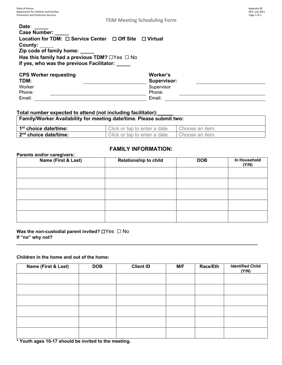 Appendix 0E Download Printable PDF or Fill Online Tdm Meeting ...