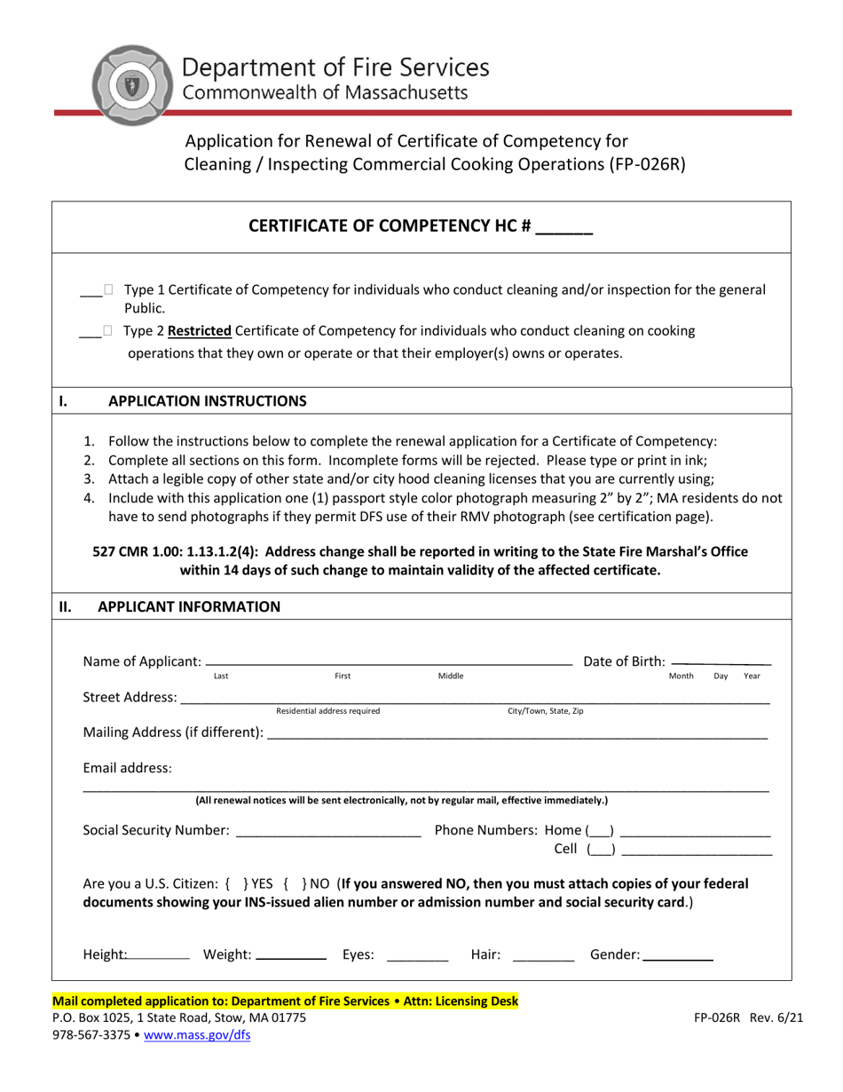 Form FP-026R - Fill Out, Sign Online and Download Printable PDF ...