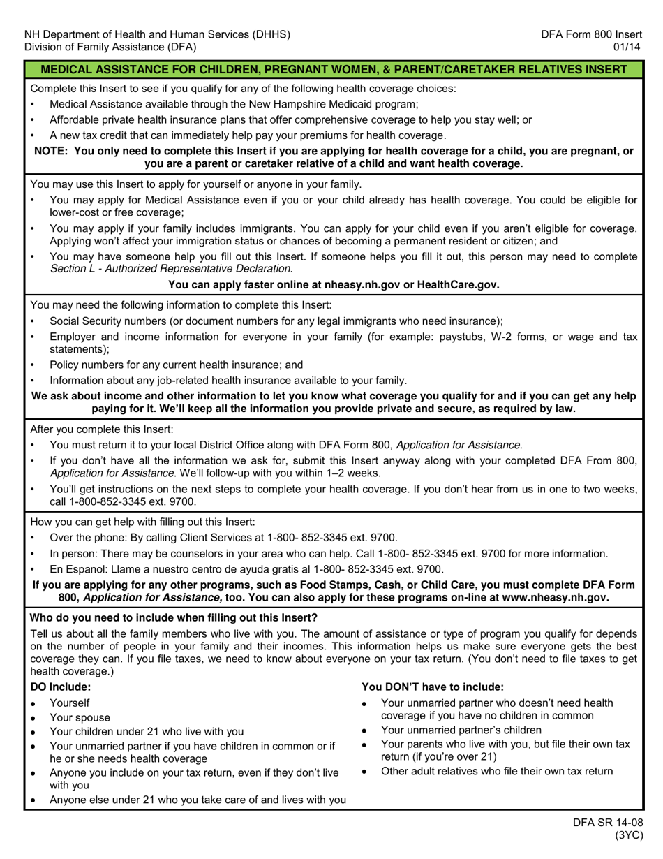 Form 800 INSERT - Fill Out, Sign Online and Download Printable PDF, New ...