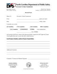 North Carolina Recusal Form Download Printable PDF | Templateroller
