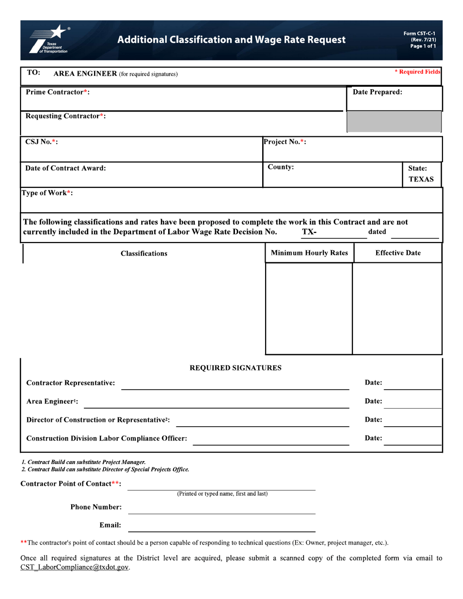 Form CST-C-1 Download Fillable PDF or Fill Online Additional ...