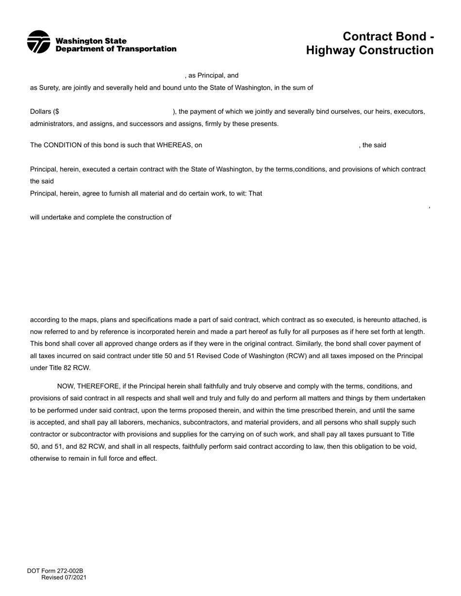 DOT Form 272-002B - Fill Out, Sign Online and Download Fillable PDF ...