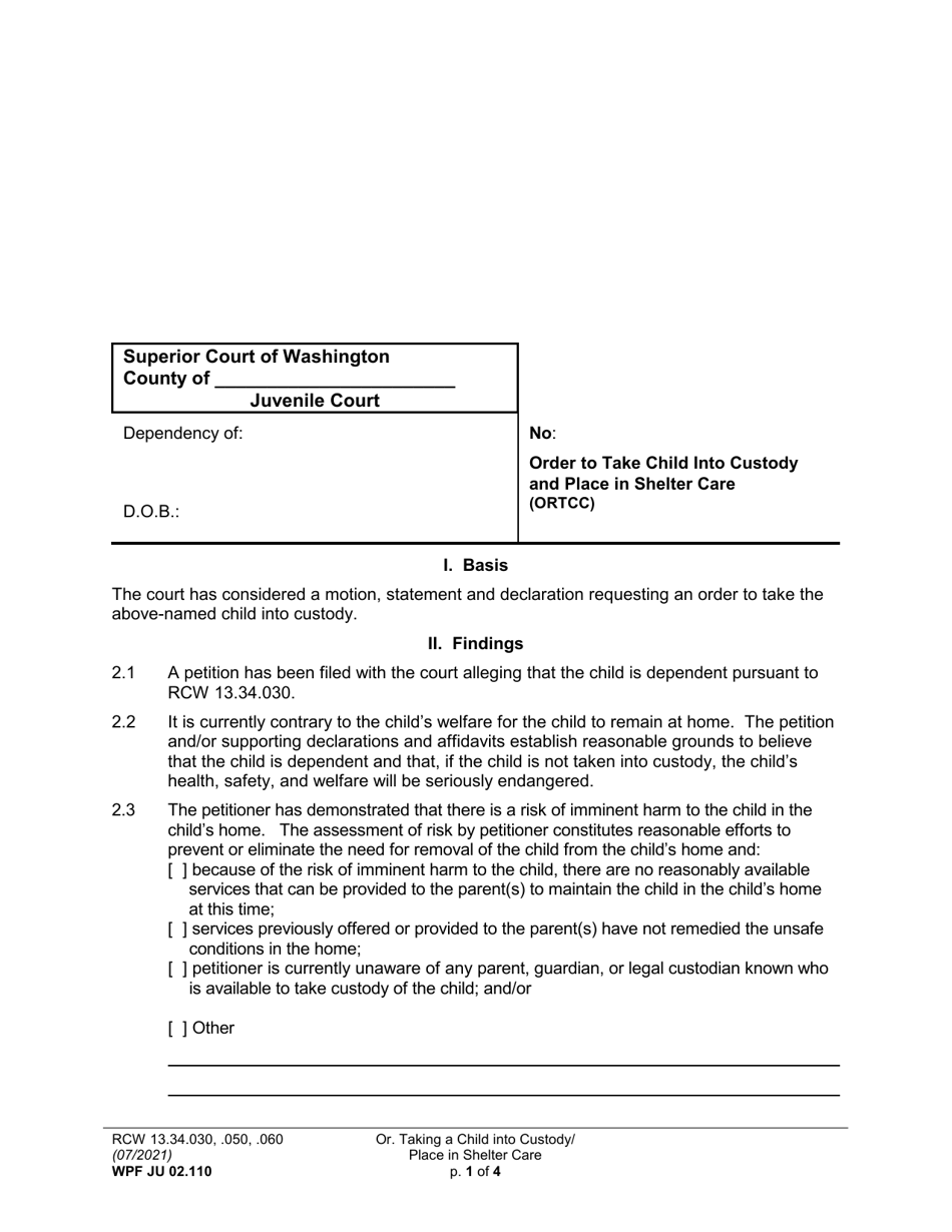 Form WPF JU02.110 - Fill Out, Sign Online and Download Printable PDF ...