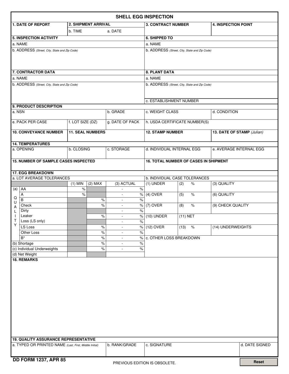 DD Form 1237 - Fill Out, Sign Online and Download Fillable PDF ...