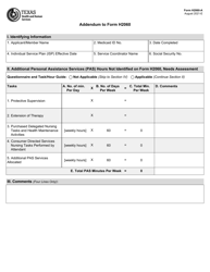 Form H2060-A Download Fillable PDF or Fill Online Addendum to Form ...