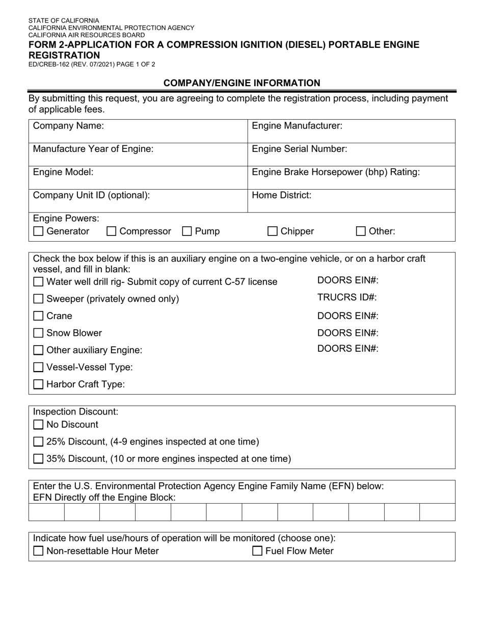 Form 2 (ED/CREB-162) - Fill Out, Sign Online and Download Fillable PDF ...