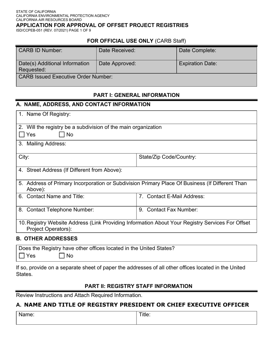 Form ISD/CCPEB-051 - Fill Out, Sign Online and Download Fillable PDF, California | Templateroller