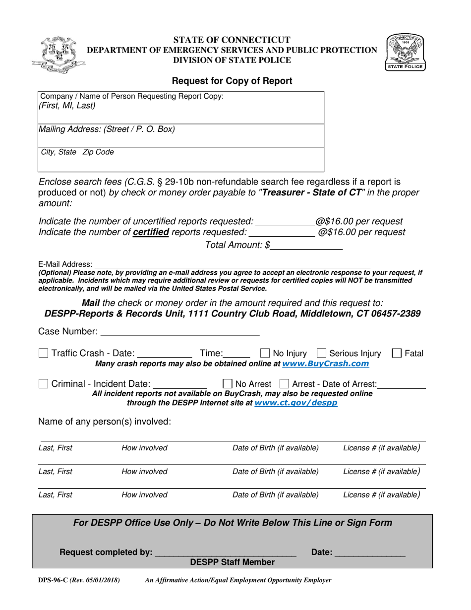Form DPS-96-C - Fill Out, Sign Online and Download Printable PDF ...