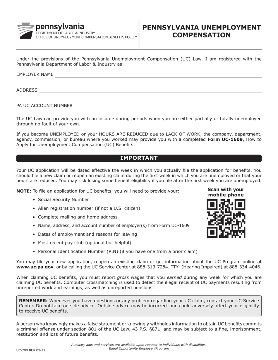 Form UC-700 - Fill Out, Sign Online and Download Printable PDF ...