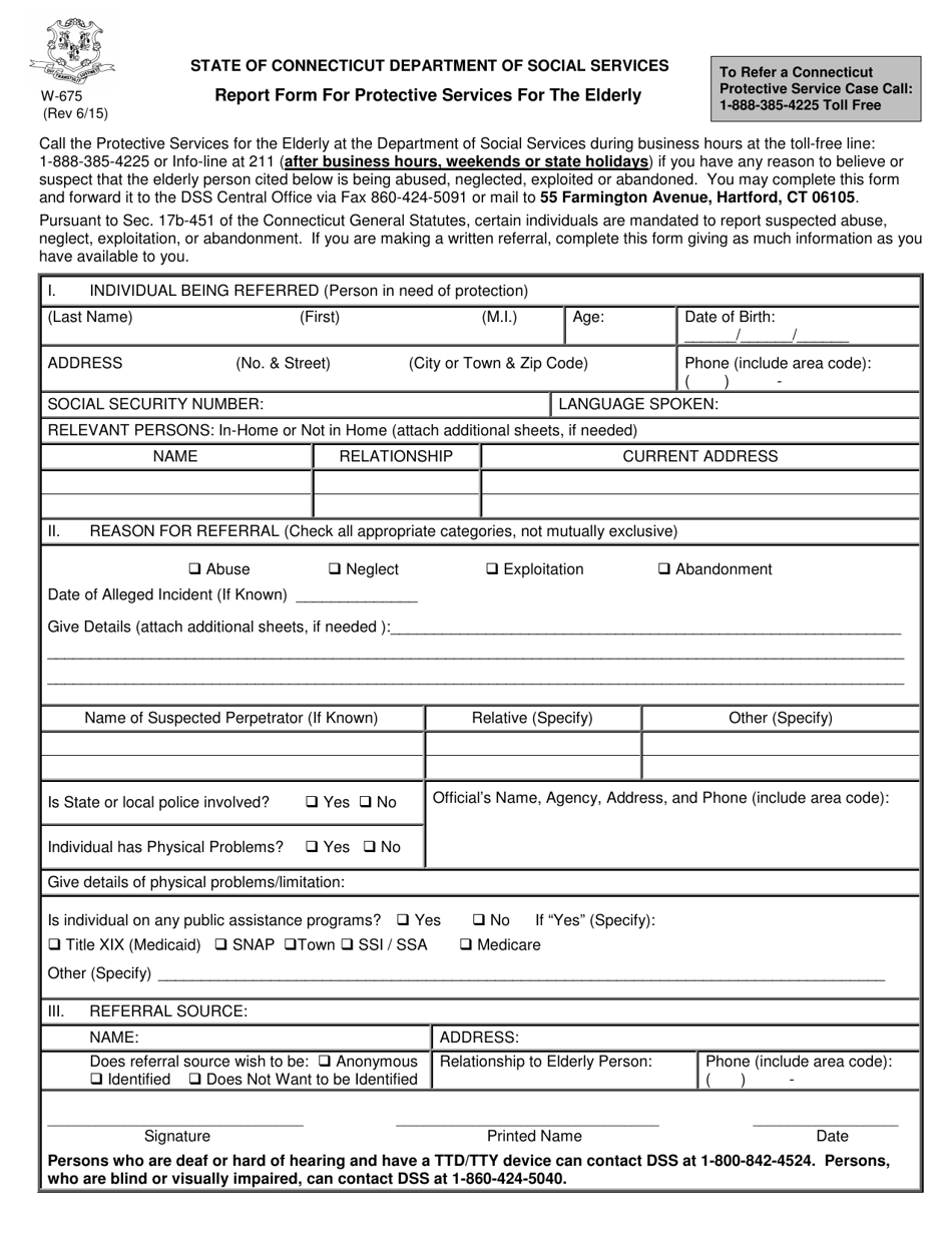 Form W-675 - Fill Out, Sign Online and Download Printable PDF ...