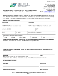 Colorado Reasonable Modification Request Form - Fill Out, Sign Online ...