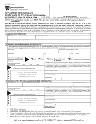 Form MV-38D Download Fillable PDF or Fill Online Application for Duplicate Certificate of Title ...