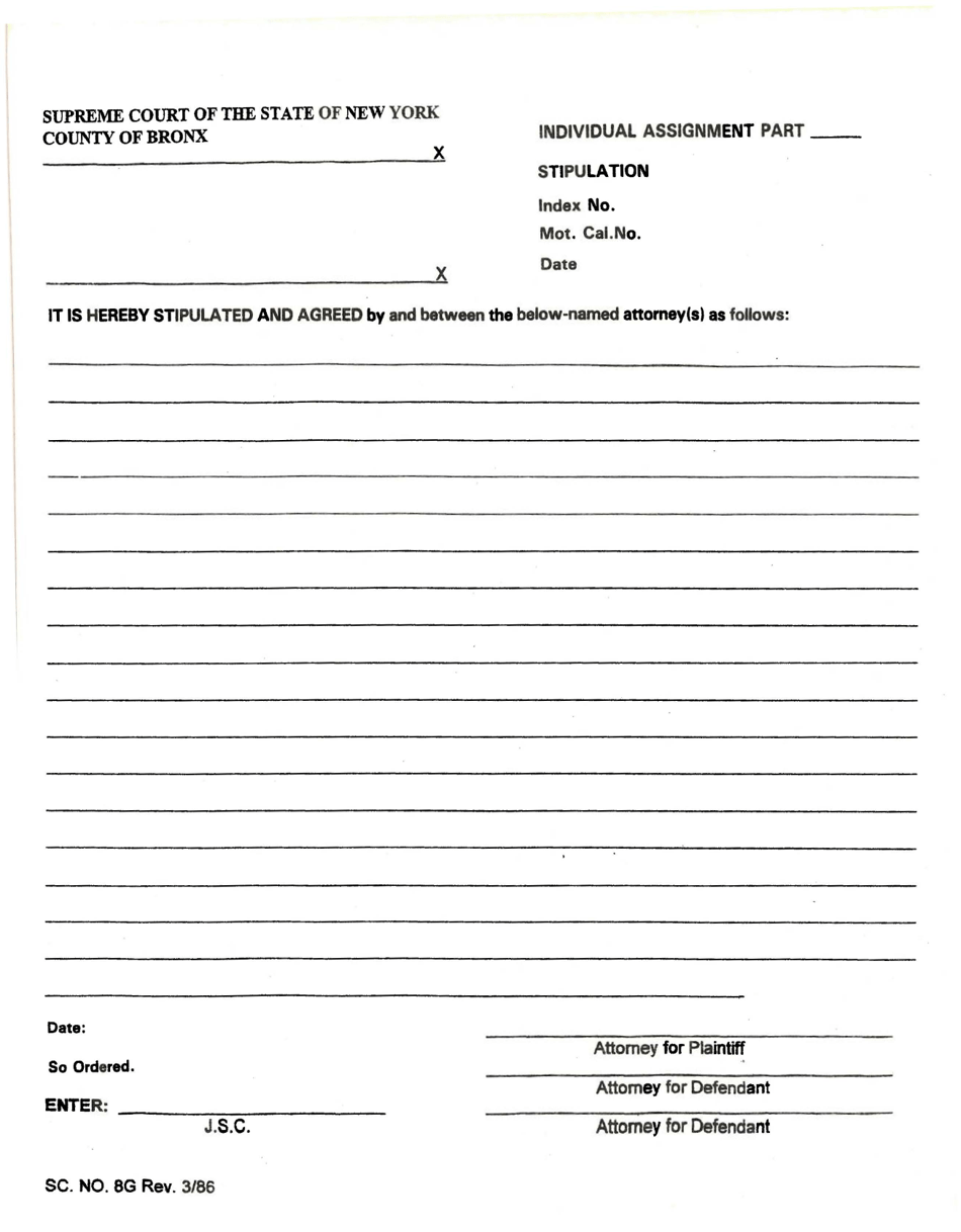 SC. Form 8G - Fill Out, Sign Online and Download Printable PDF, Bronx ...