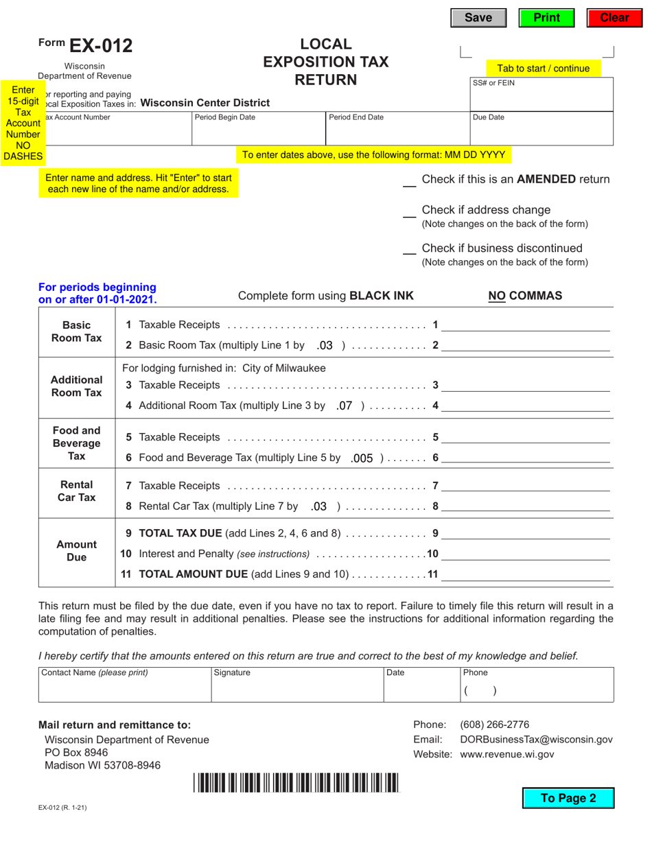 Form EX-012 - Fill Out, Sign Online and Download Fillable PDF ...
