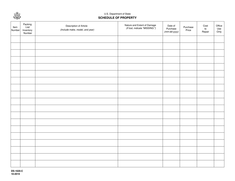 Form DS-1620-C - Fill Out, Sign Online and Download Fillable PDF ...