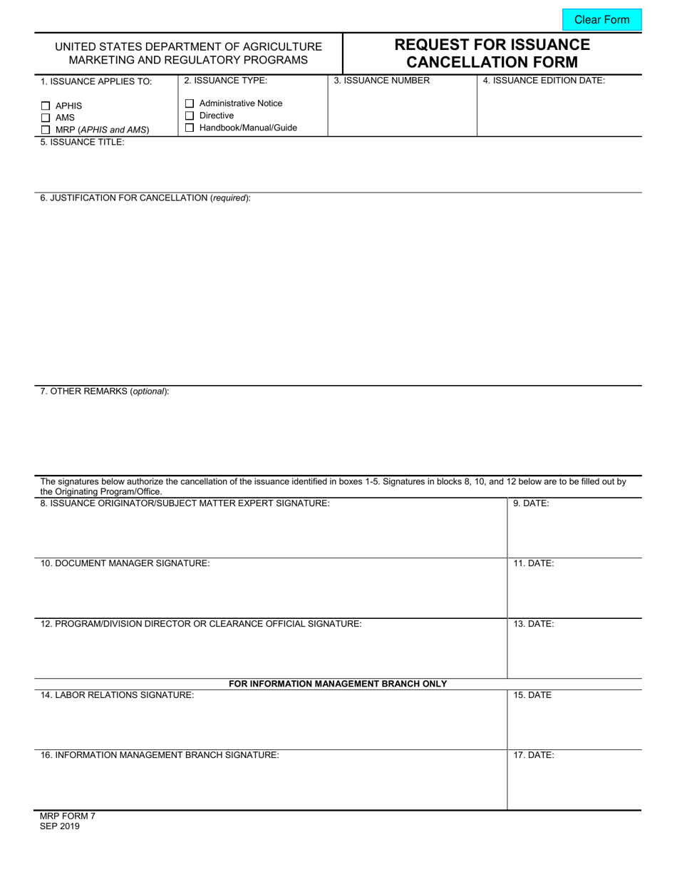 MRP Form 7 - Fill Out, Sign Online and Download Fillable PDF | Templateroller