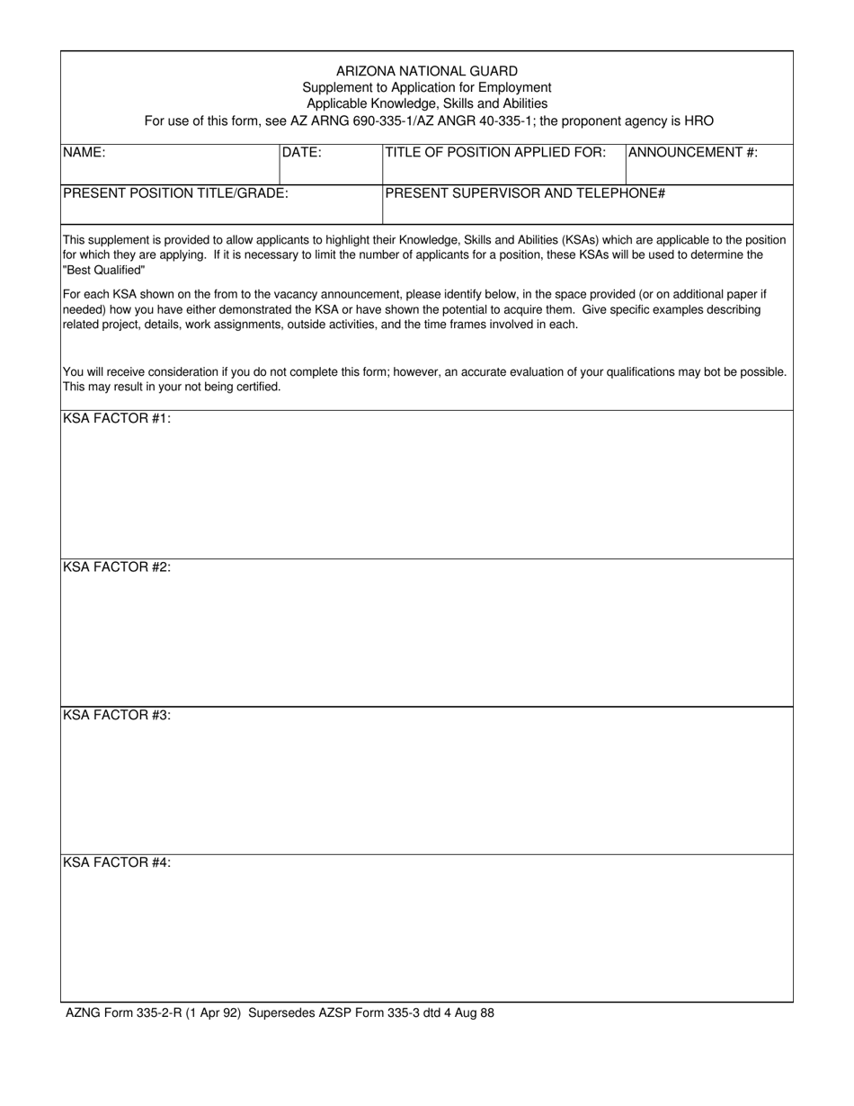 AZNG Form 335-2-R - Fill Out, Sign Online and Download Fillable PDF ...