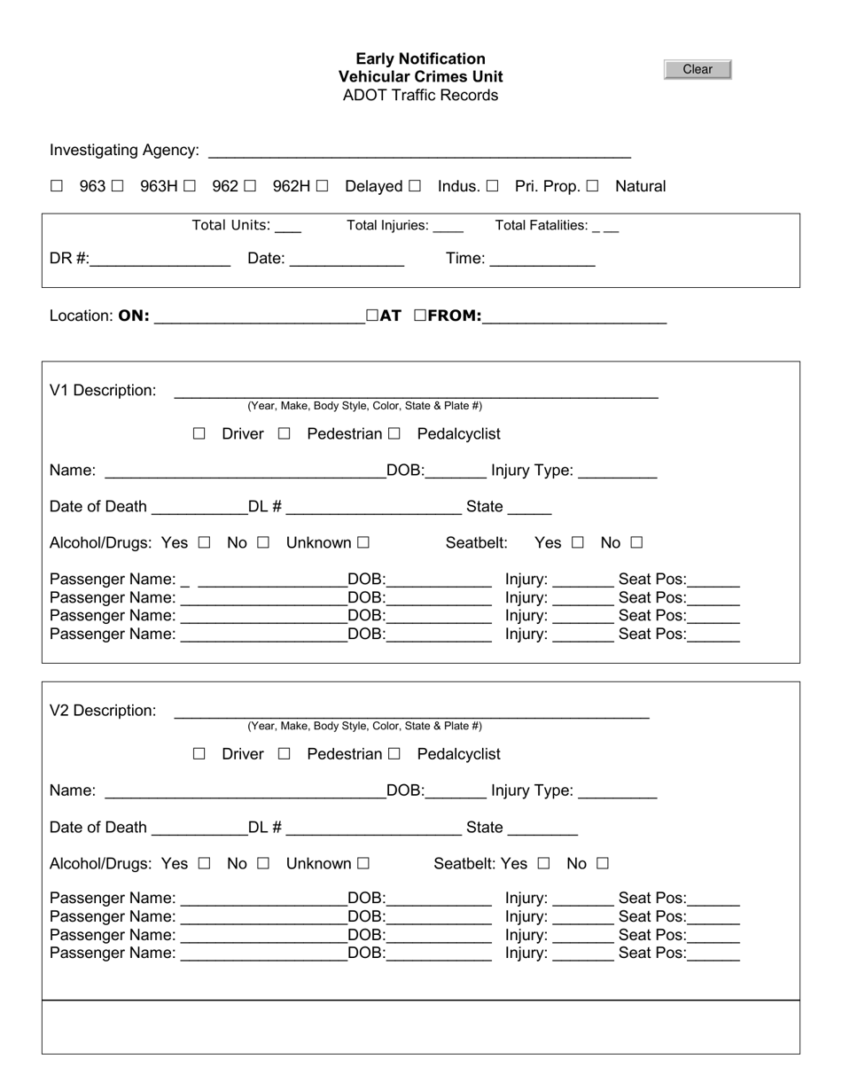 Arizona Early Notification - Fill Out, Sign Online and Download PDF ...