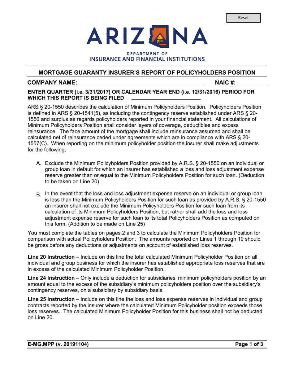 Form E-MG.MPP - Fill Out, Sign Online and Download Fillable PDF ...