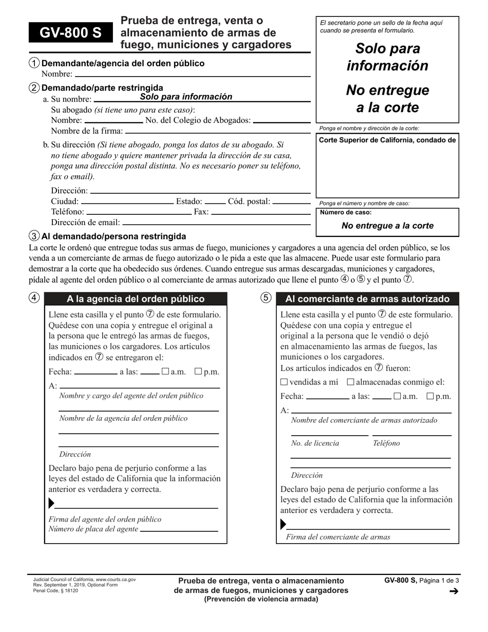 Formulario GV-800 - Fill Out, Sign Online and Download Printable PDF ...