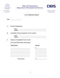 Connecticut Cost Certification Report Download Printable PDF ...
