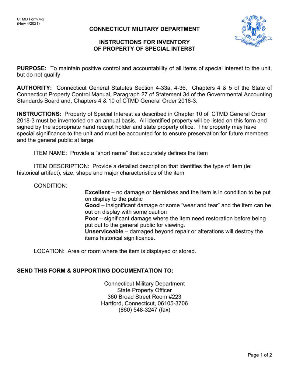 CTMD Form 4-2 - Fill Out, Sign Online and Download Fillable PDF, Connecticut | Templateroller