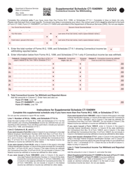 2020 Connecticut Connecticut Income Tax Withholding Supplemental ...