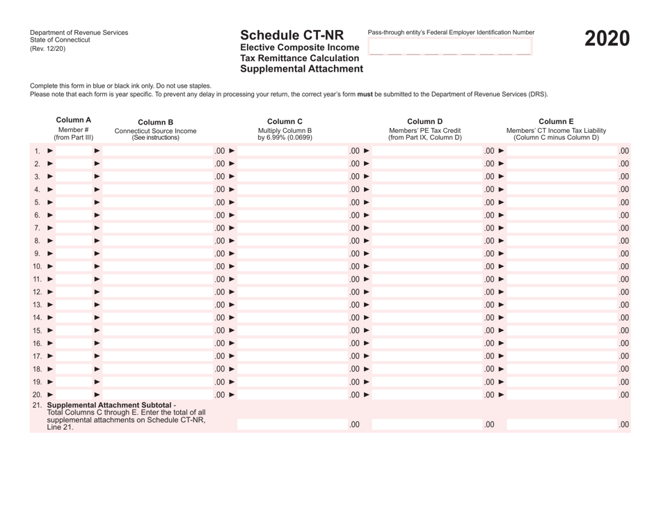 2020 Connecticut Elective Composite Income Tax Remittance Calculation ...