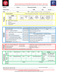 Arkansas EMS Field Patient Care Report - Short Form - Fill Out, Sign ...