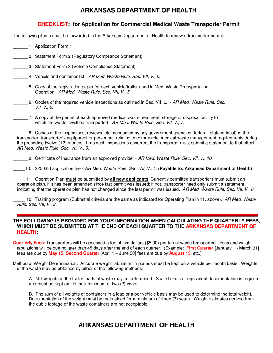 Arkansas Transporter Permit Application Download Printable PDF ...