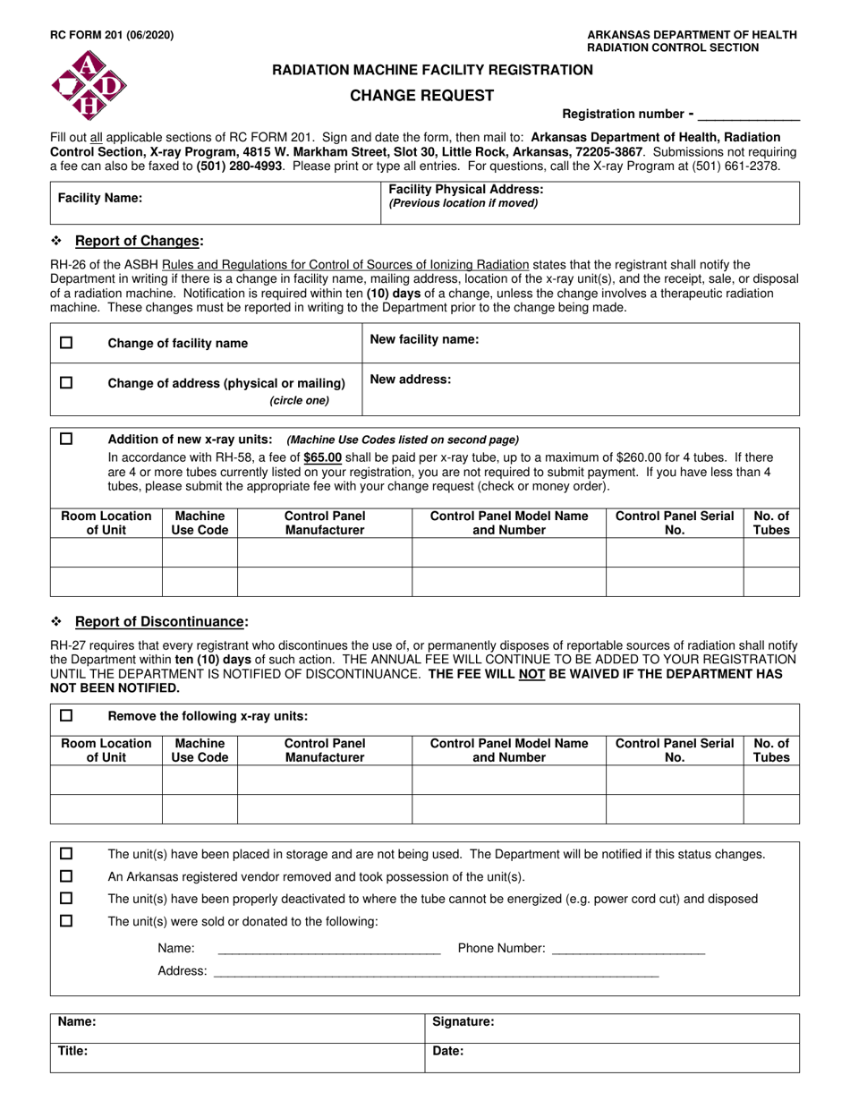 RC Form 201 - Fill Out, Sign Online and Download Printable PDF ...