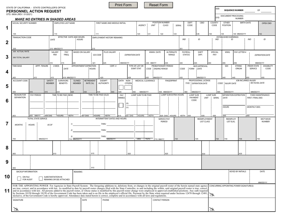 Form STD.680A - Fill Out, Sign Online and Download Fillable PDF ...