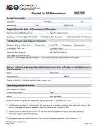 Colorado Request for Sis Reassessment - Fill Out, Sign Online and ...