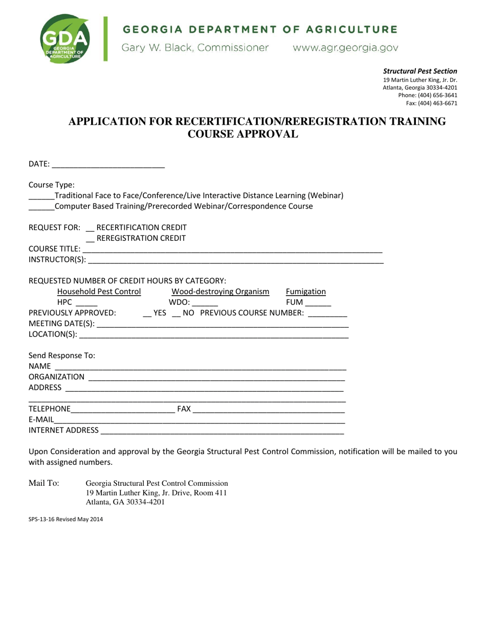 Form SPS-13-16 - Fill Out, Sign Online and Download Printable PDF ...