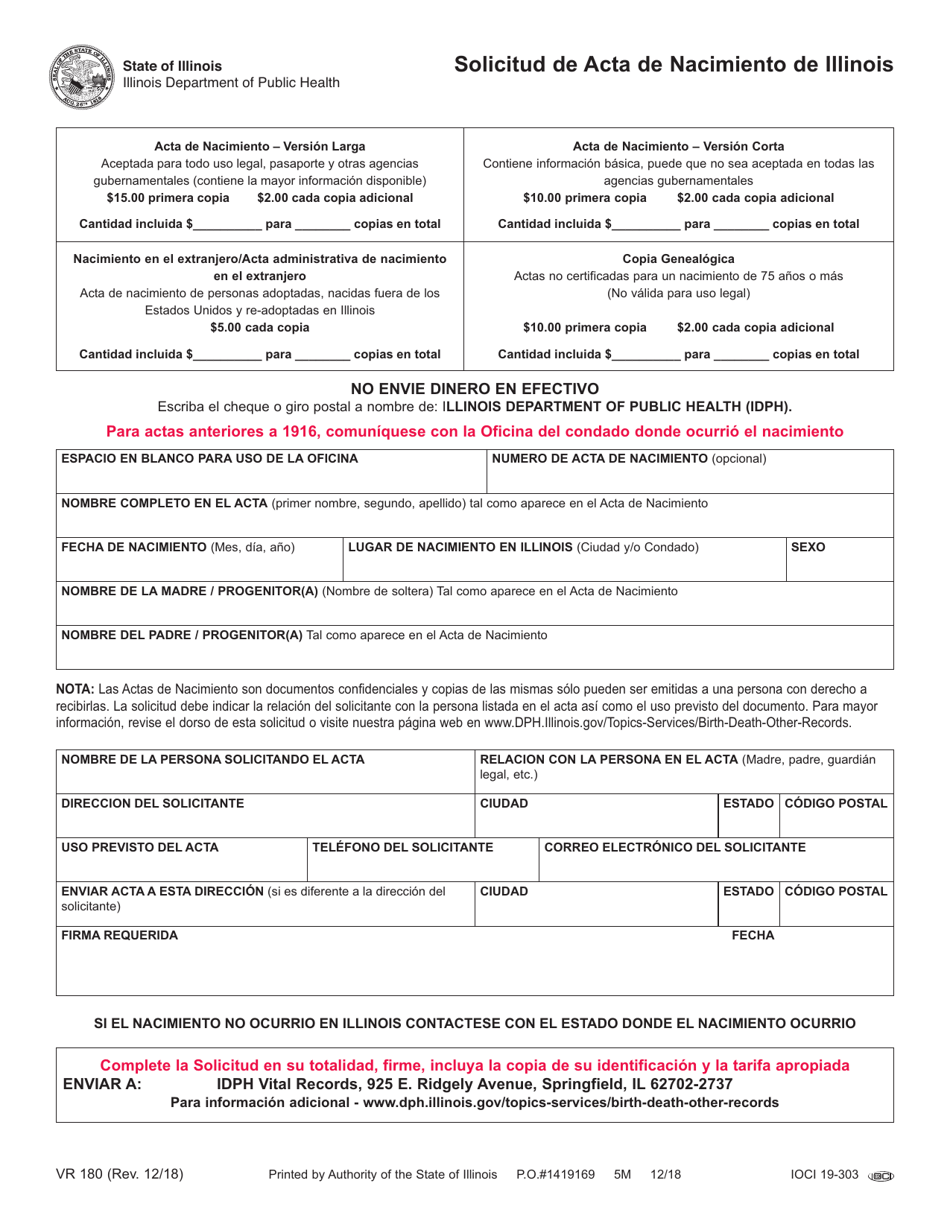 Formulario VR180 - Fill Out, Sign Online and Download Fillable PDF ...