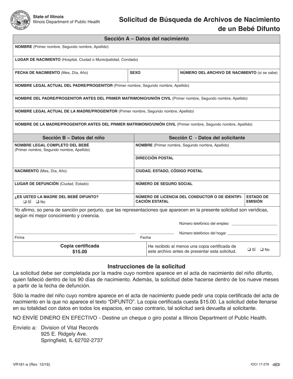 Formulario VR181-A - Fill Out, Sign Online and Download Fillable PDF ...