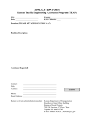 Kansas Application Form - Kansas Traffic Engineering Assistance Program ...