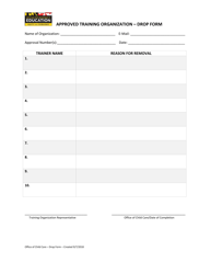 Maryland Approved Training Organization - Drop Form Download Fillable ...