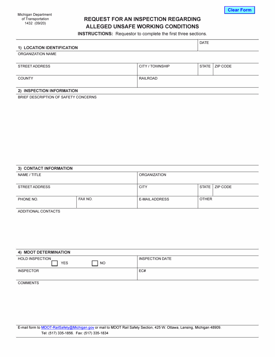 Form 1432 - Fill Out, Sign Online and Download Fillable PDF, Michigan ...