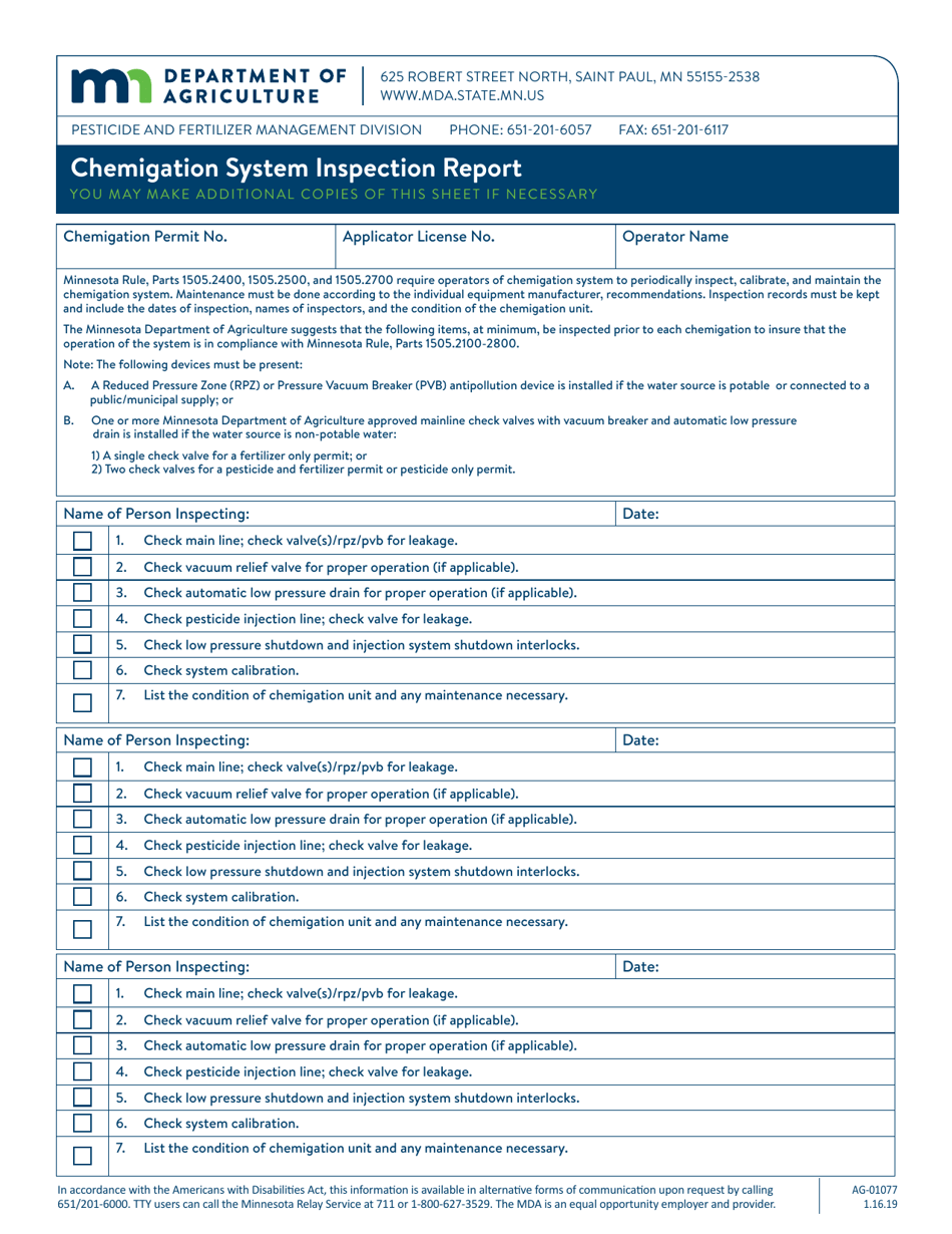 Form AG-01077 - Fill Out, Sign Online and Download Fillable PDF ...